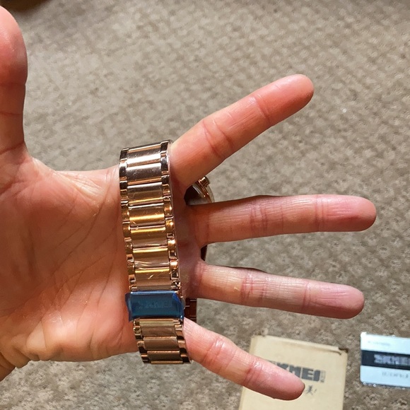 skmel | Accessories | Skmel Mens Gold Toned Digital Watch | Poshmark